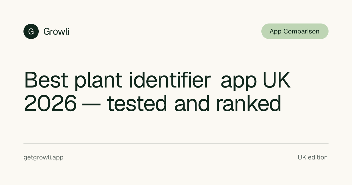 Best plant identifier app UK 2026 — tested and ranked | Growli